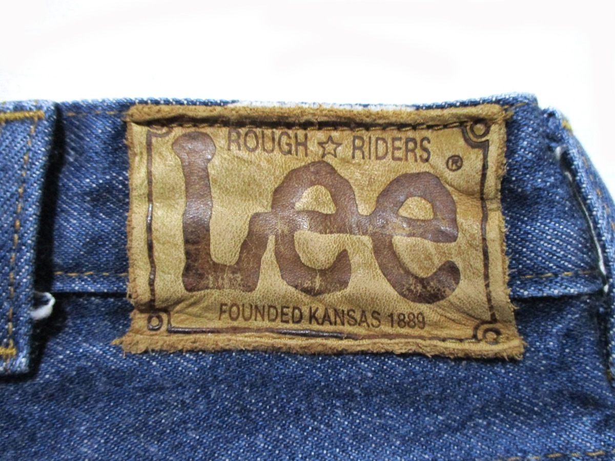 70s 80s Vintage Lee ROUGH RIDERS FOUNDED KANSAS 1889 リー TALONジッパー ワイド ...