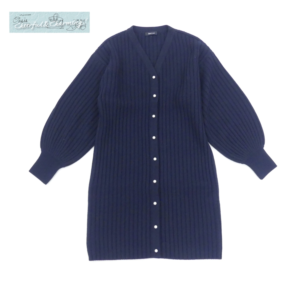 Rene basic ロングカーディガン 34 ネイビー ウールBLEND パールボタン '20年商品 5042090(ルネ)｜売買されたオークション情報、yahooの商品情報をアーカイブ公開 ...