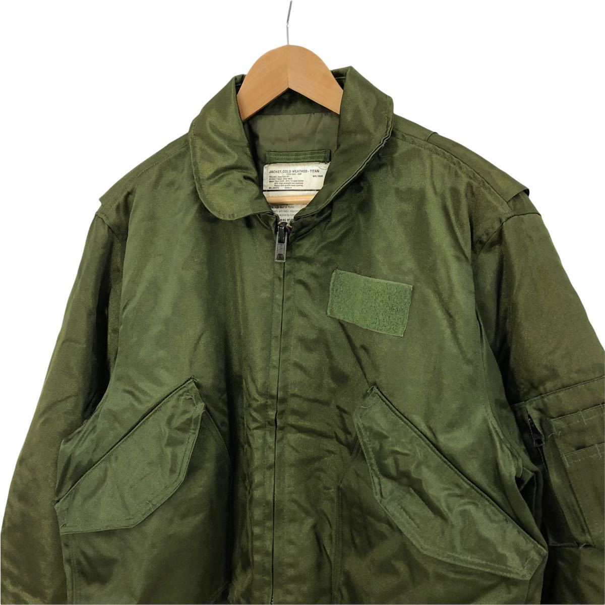 H447 USA製 ISS INC CWU/55P SPIEWAK スピワック タイタンクロス TITAN フライトジャケット ミリタリー ジャケット ブルゾン 緑系 メンズ L(Lサイズ ...