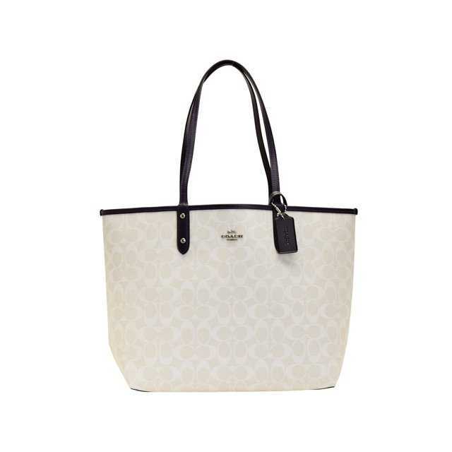 コーチバッグ トートバッグ COACH 91381 リバーシブル シティー トート イン ブロック シグネチャー キャンバス チョークマルチ ...