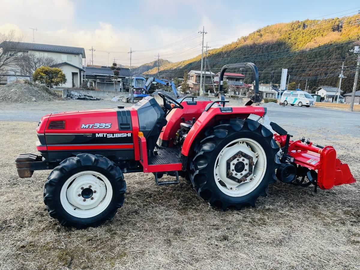 三菱 トラクター MT335 33馬力 819時間 2WD/4WD/Qターン 自動水平 自動耕深 パワステ ニプロロータリー 前尾輪付き(車体)｜売買されたオークション情報、yahooの商品 ...