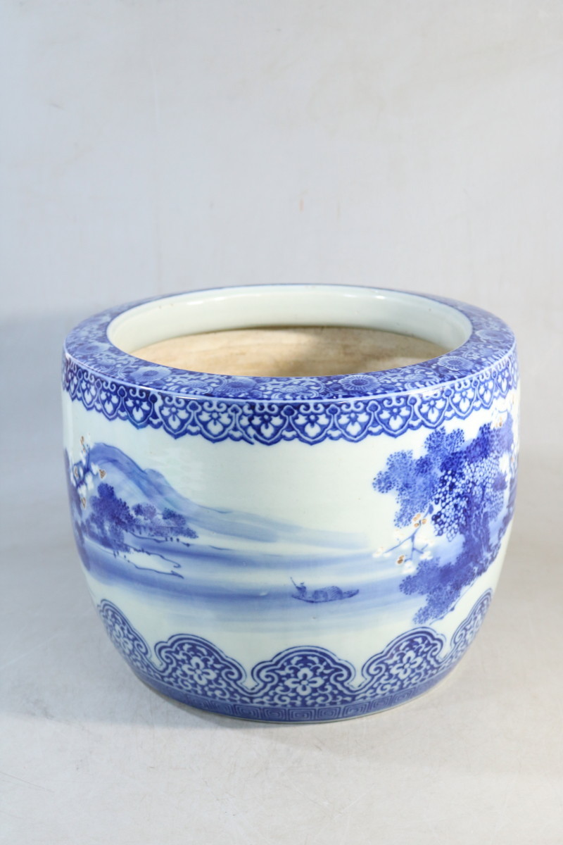 E057 綺麗な瀬戸火鉢/手あぶり/睡蓮鉢/金魚鉢/メダカ入れ/花器/和骨董/46882(鉢)｜売買されたオークション情報、yahooの商品情報をアーカイブ公開 - オークファン（aucfan ...
