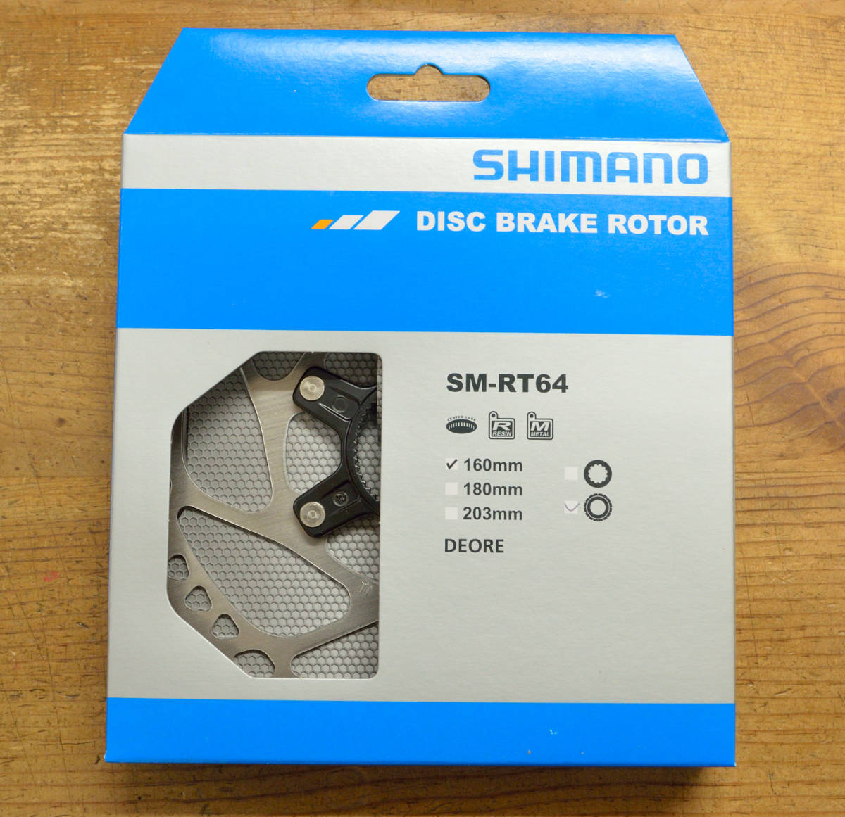 SHIMANO SM-RT64 160mm センターロック 外セレーション/EXT/エクスターナル/シマノ/DEORE/デオーレ(ディスク ...