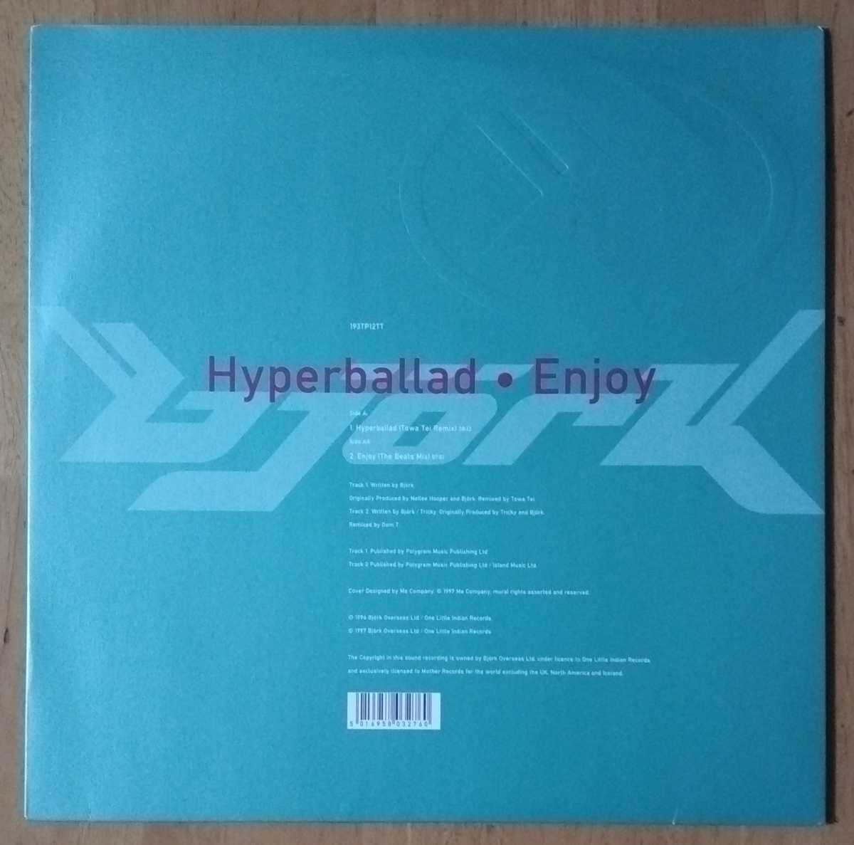 Bjork-Hyperballad / Enjoy 12”シングル Hyperballad Towa Tei Remix /Enjoy The ...