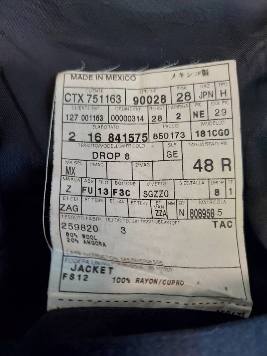 アンゴラ混ウール zzegna ジー ゼニア ジャケット 48R(Lサイズ)｜売買されたオークション情報、yahooの商品情報をアーカイブ公開 - オークファン（aucfan.com）