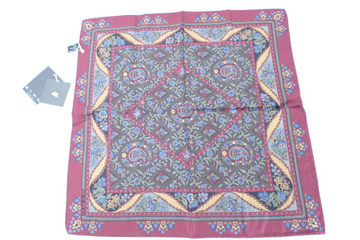 66945 ETRO エトロ シルク100％ ポケットチーフ スクエアチーフ ペーズリー(エトロ)｜売買されたオークション情報、yahooの商品情報をアーカイブ公開 - オークファン ...