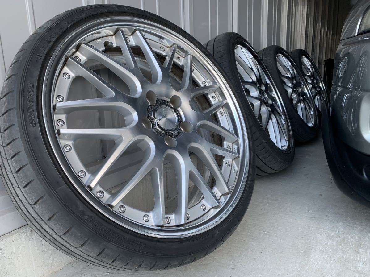 WORK Lanvec LM1 ワーク ランベック 19インチ 7.5J +48 DUNLOP LEMANS V 215/35R19 4本 ...