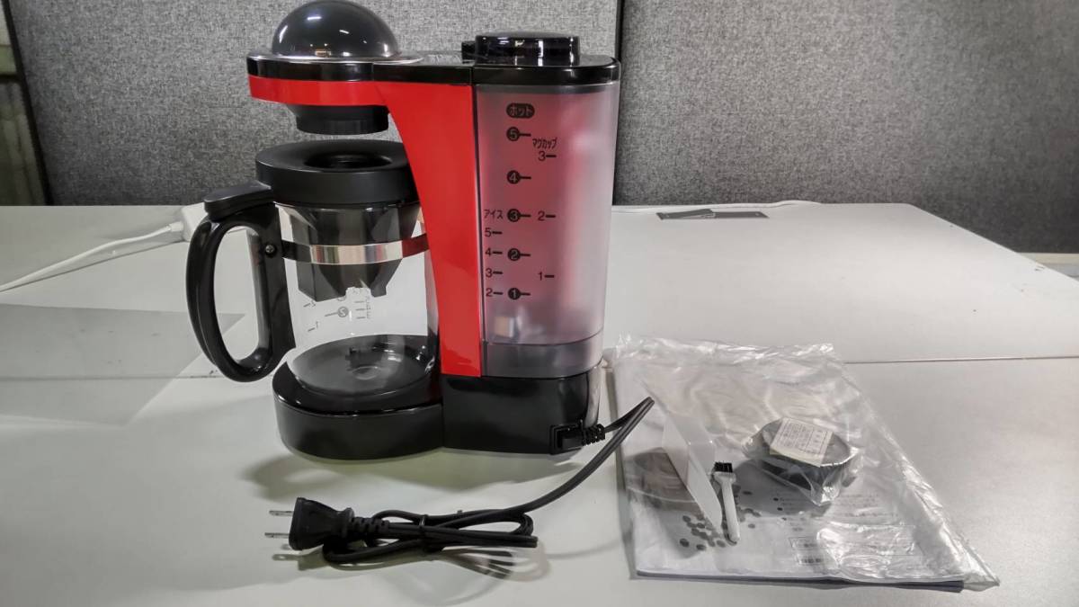 0403k1803 Panasonic パナソニック 浄水 ミル付きコーヒーメーカー レッド NC-R400(コーヒーメーカー一般)｜売買され ...