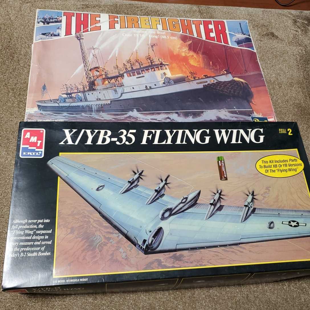 大型キット Revell THE FIREFIGHTER Harbor Fire Boat 全長48.5㎝消防艇とAMT ERTL1/72 ...