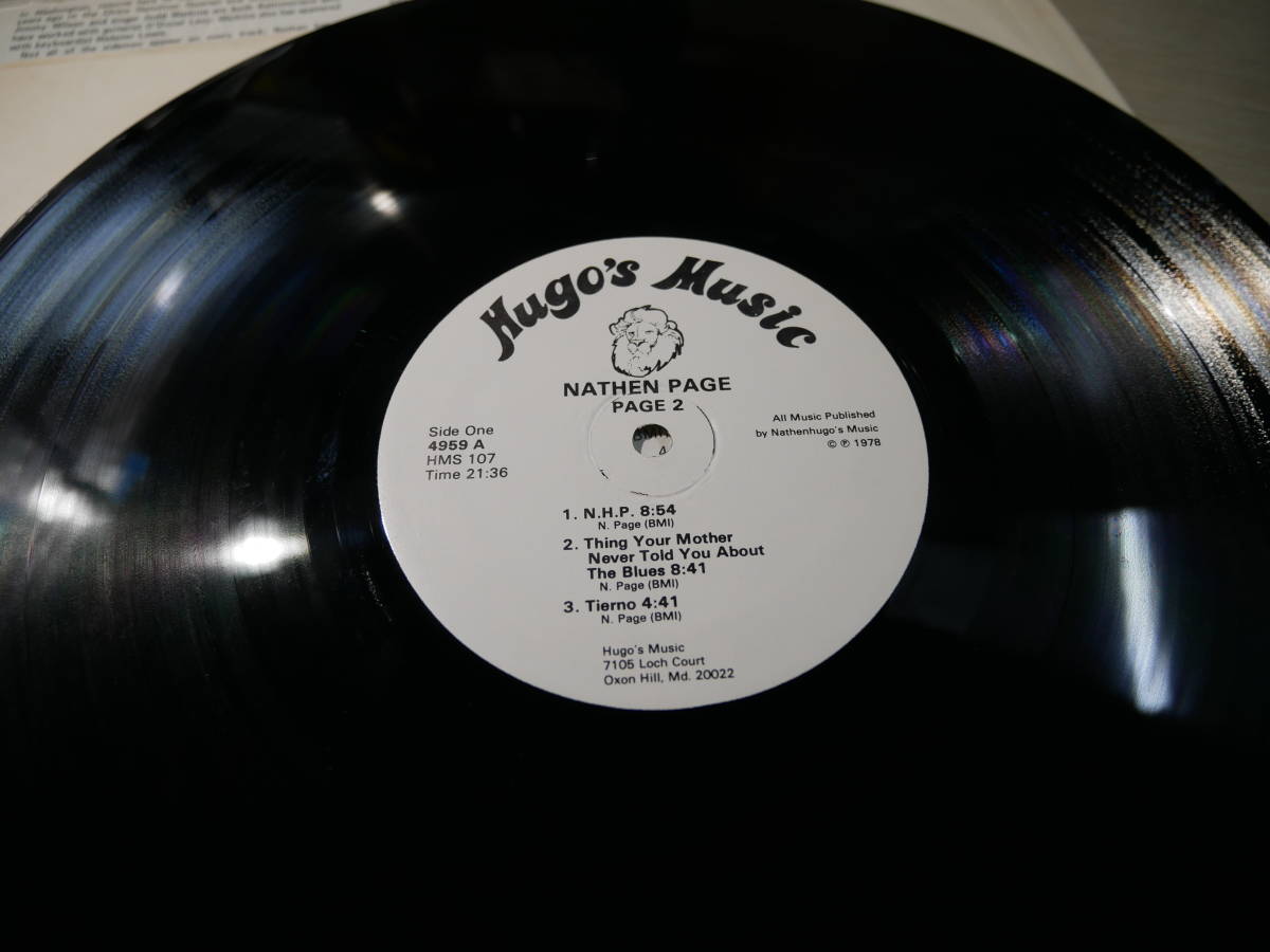 ネイサン ペイジ NATHEN PAGE/PAGE 2 USA/HUGO'S MUSIC:4959 DG LABEL NM LP/JIMMY ...