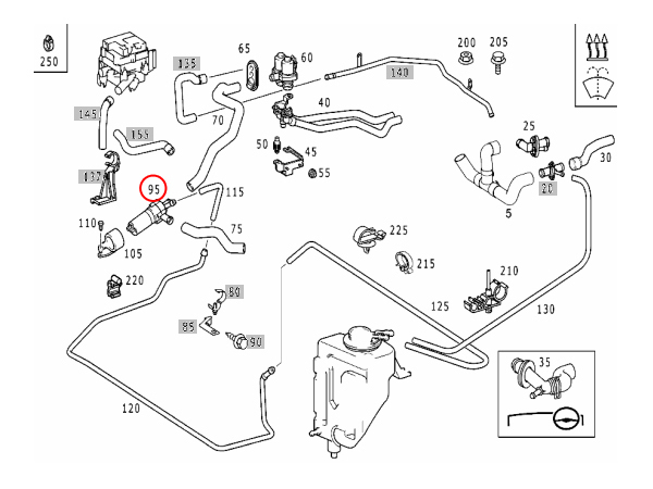 BOSCH製 ベンツ W124 ヒーターポンプ 温水循環ポンプ 0018351364 0018351164 230E 260E 300D ...