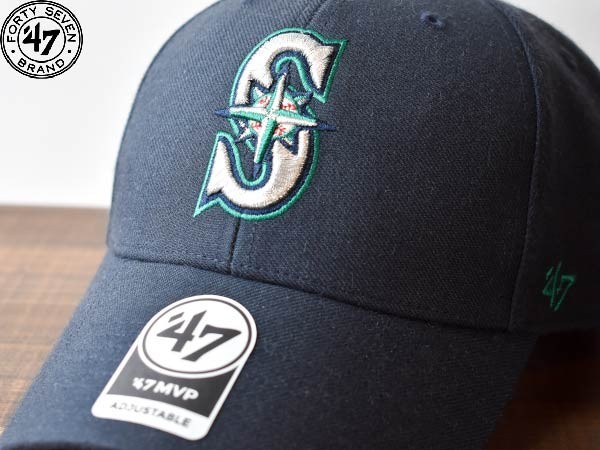 H229 品 47 Brand 47ブランド MVP フリーサイズ MLB SEATTLE MARINERS マリナーズ 帽子 キャップ(野球 ...