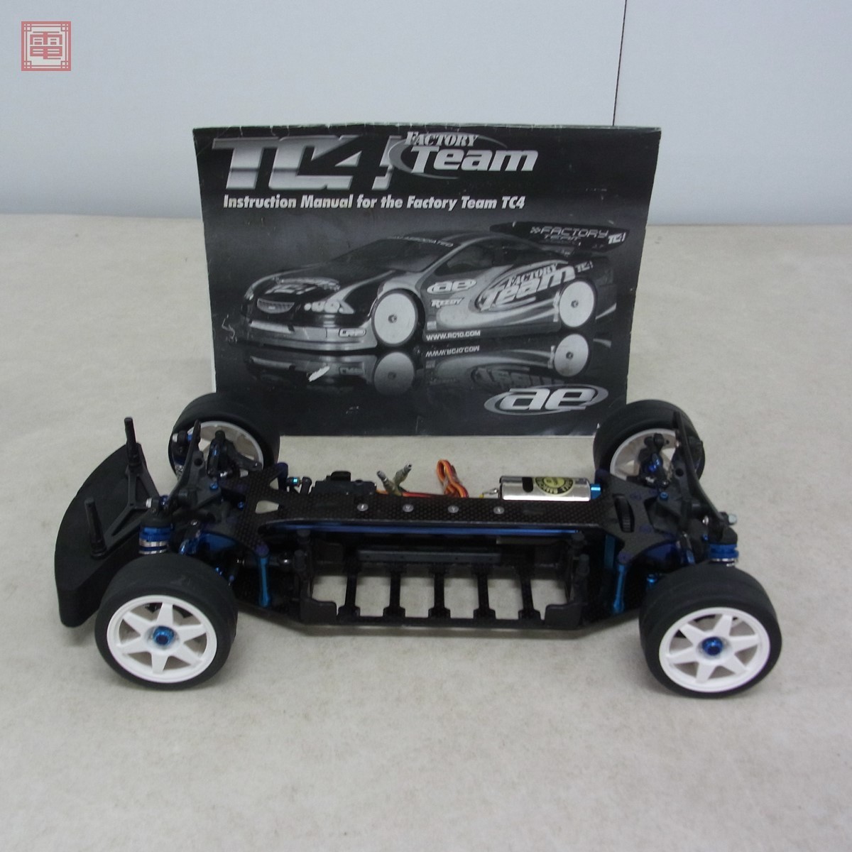 アソシ 1/10 ファクトリーチーム TC4 シャーシ マブチモーター RS 540SH/サーボ K-Power P0600 搭載 電動RC ...