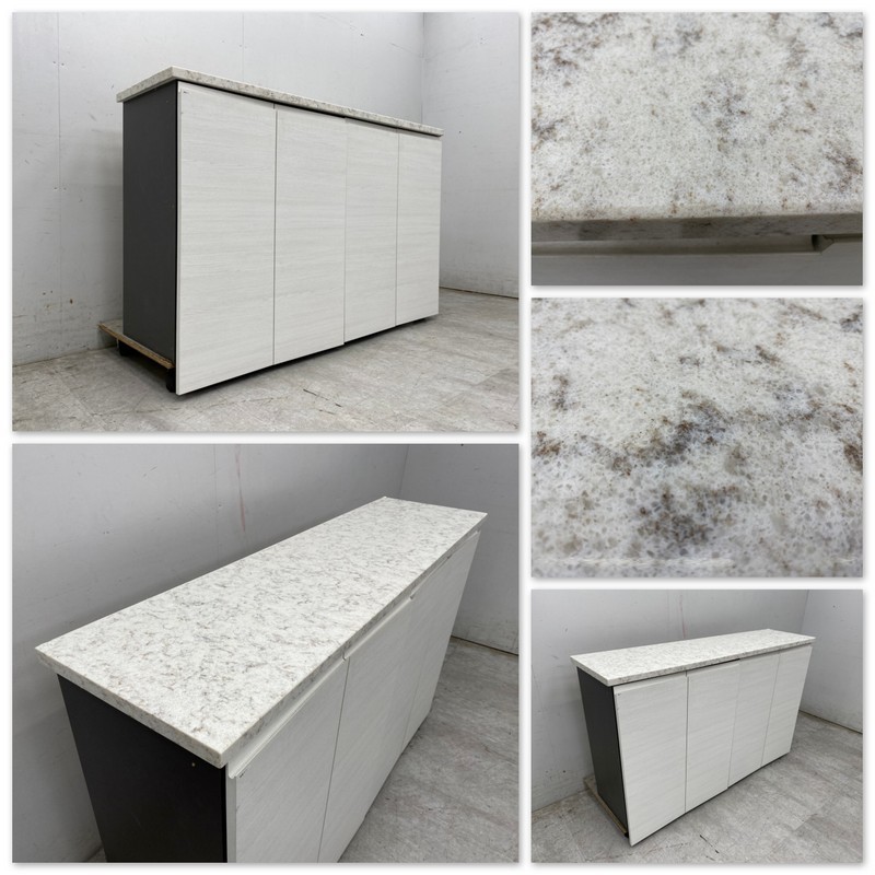 T915 展示 下駄箱 シューズボックス 玄関収納 W1630 天板大理石 壁掛けタイプ(下駄箱)｜売買されたオークション情報、yahooの商品情報をアーカイブ公開 - オークファン ...