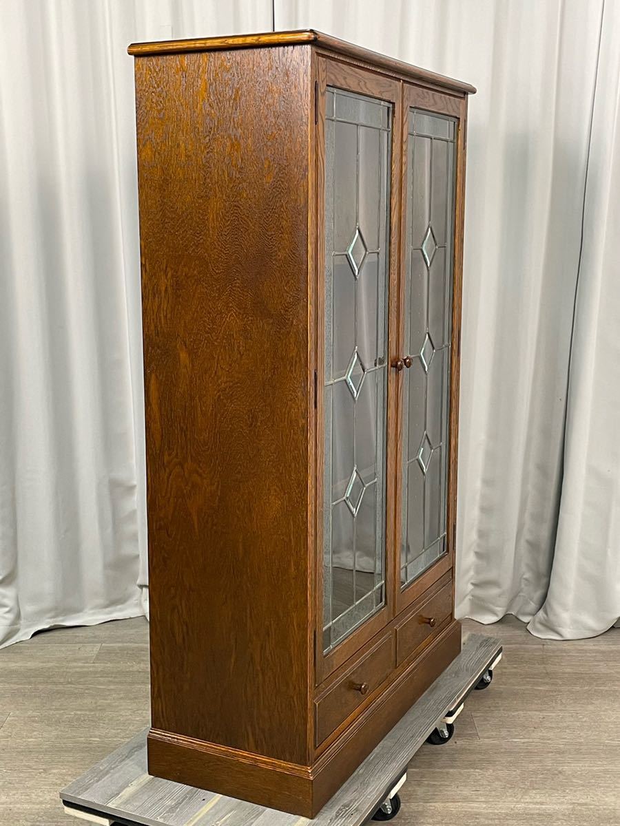 GC63 三越家具 Brugge/ブルージュ オーク材 飾り棚 ガラス キャビネット コレクションボード キュリオケース 収納棚 食器棚 ...