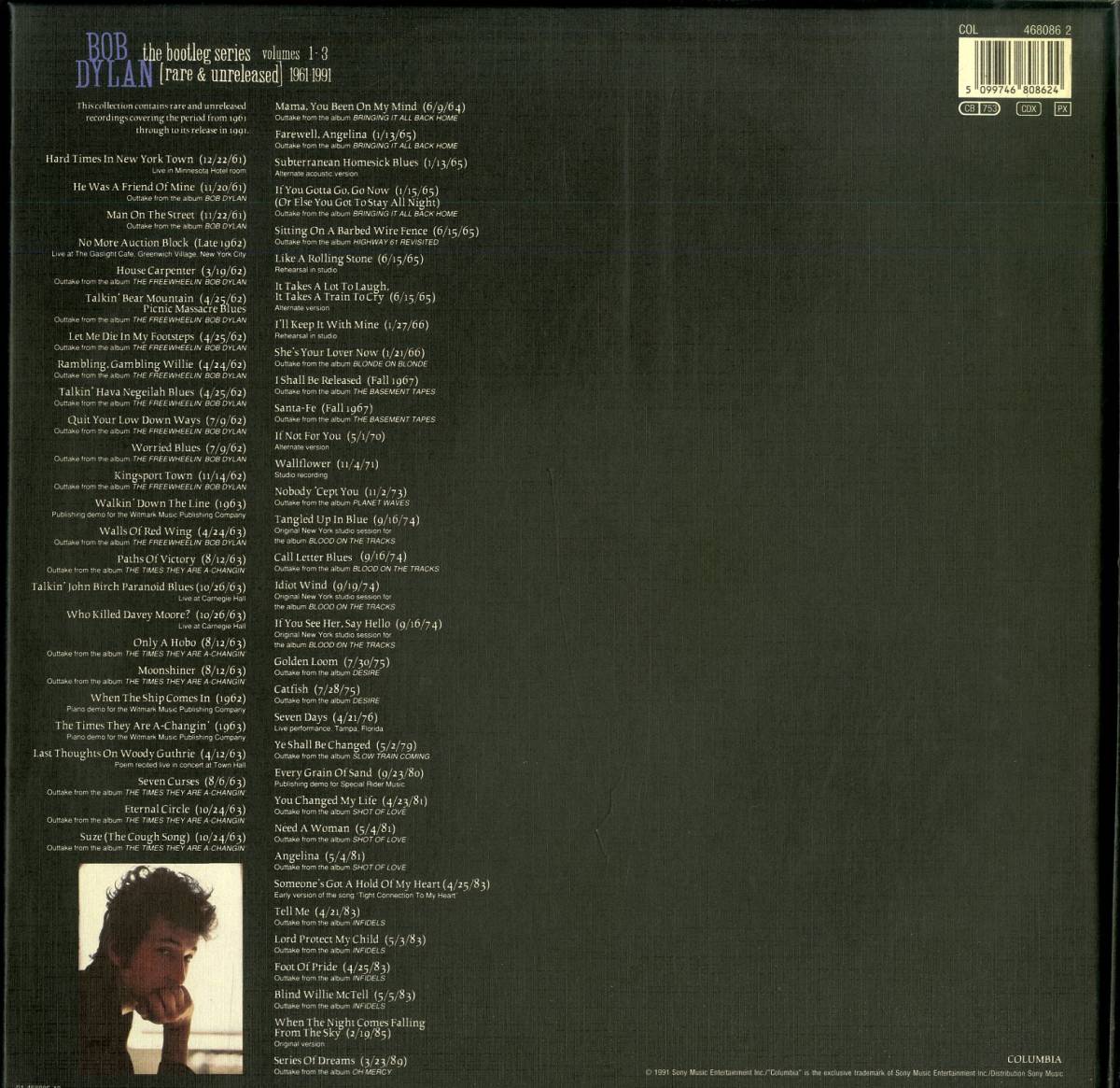 T00004477/ CD3枚組ボックス/ボブ ディラン BOB DYLAN The Bootleg Series Volume 1 - 3 ...