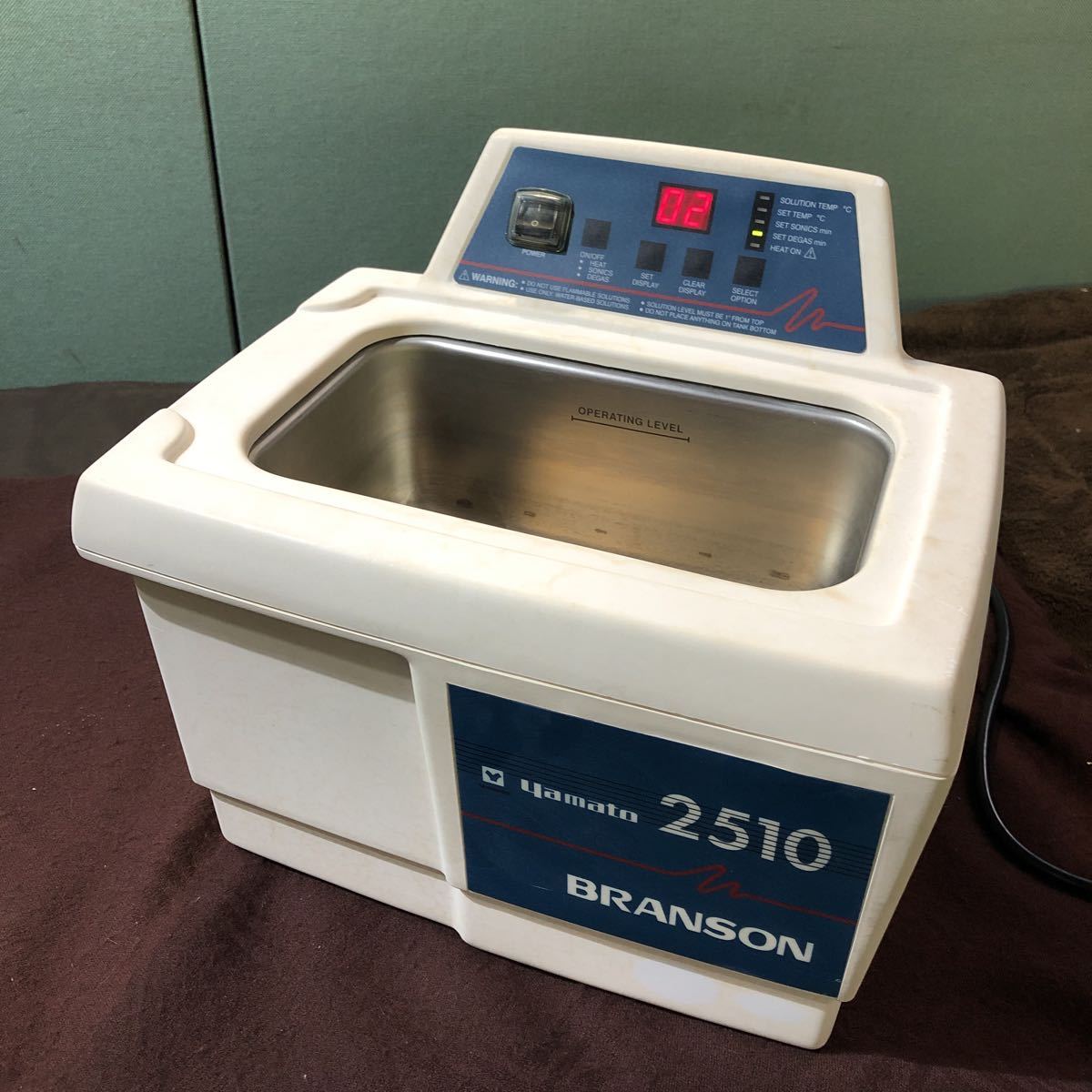 BRANSONIC ブランソニック BRANSON ブランソン YAMATO ヤマト科学 卓上型 超音波洗浄機 2510J-DTH 通電OK ...