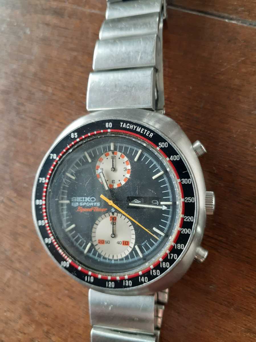 SEIKO セイコー Speed Timer スピードタイマー 5SPORTS ファイブスポーツ UFO 自動巻き クロノグラフ(セイコー ...