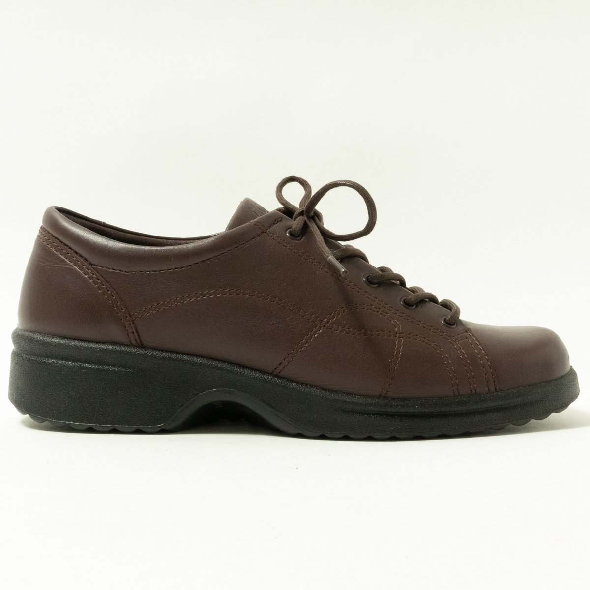 タグ付き ecco エコー ウォーキングシューズ ダークブラウン こげ茶 24.5cmEEE レディース 幅広 ゆったり 紐靴 カジュアル 靴 くつ(ウォーキングシューズ)｜売買された ...