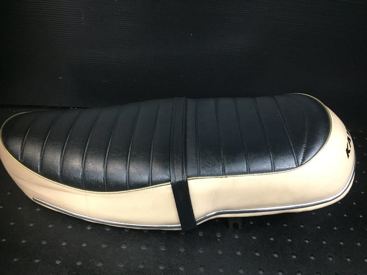 必見 カワサキ W1S 純正ベース 張替えシート 破れなし ツートン 状態良 検索 W1F W1SA ダブル 650RS W3 スペシャル ...