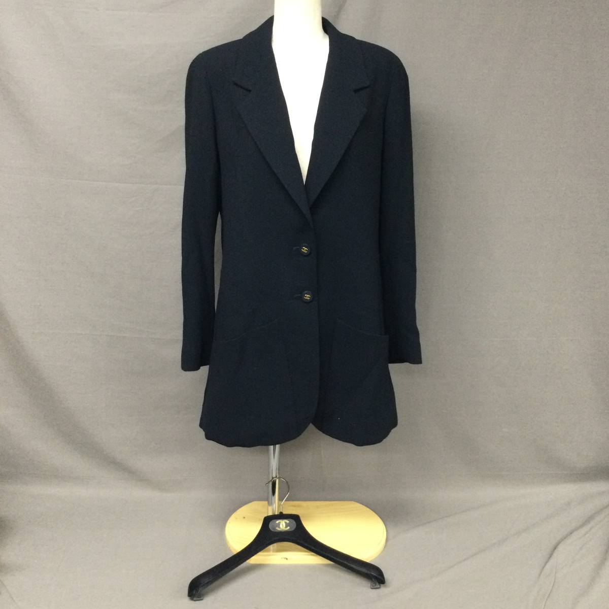 040921 213313 CHANEL シャネル ジャケット アウター サイズ42 ネイビー レディース 服(42以上)｜売買された ...