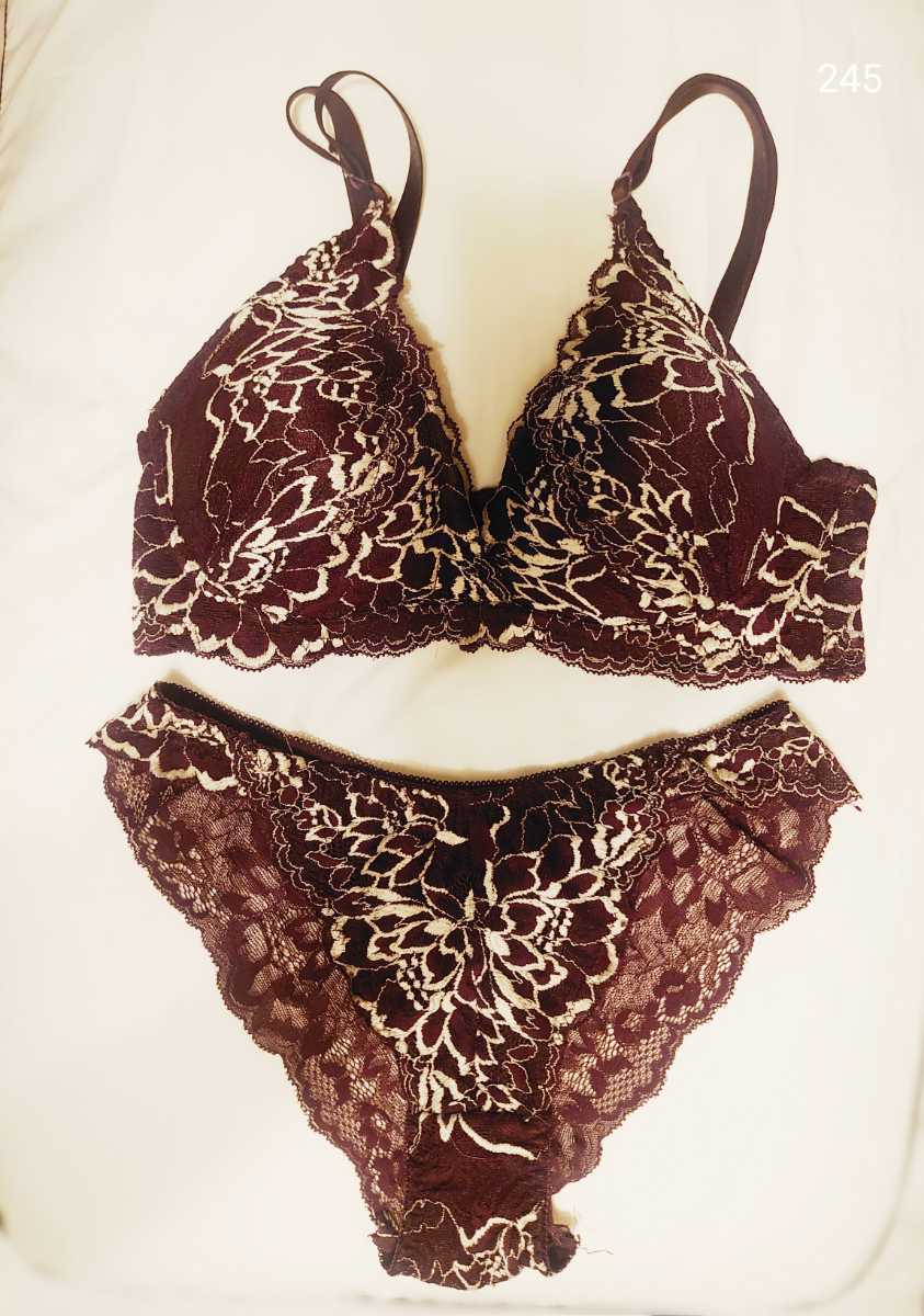 245 三上悠亜着用モデル C70ブラジャー＆Mサイズ総レースフルバックショーツ パープル 育乳ブラ 脇高ブラ バストアップ 補正下着(70)｜売買されたオークション情報、yahooの商品情報 ...