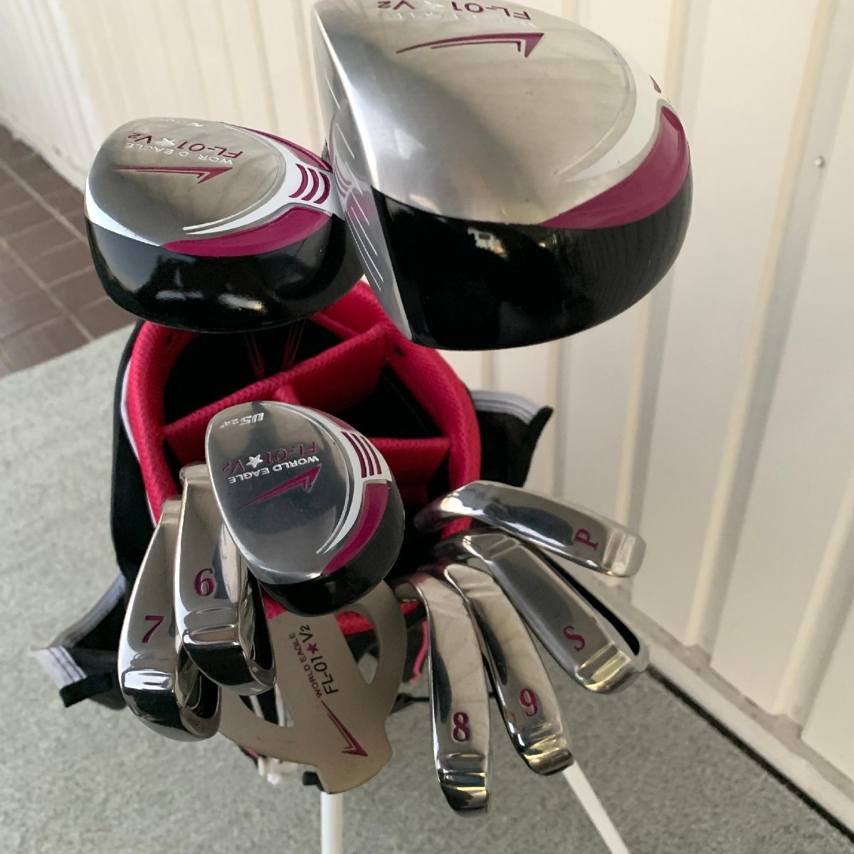 Θ春日部店 ゴルフセット レディース WORLD EAGLE FL-01 V2 女性用 右利き アイアン 6 9SP ドライバー 1 4 U5 パター キャディ(セット)｜売買された ...