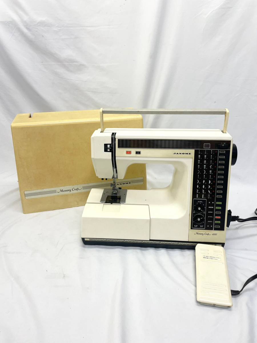 おすすめ JANOME ジャノメ ミシンメモリークラフト Memory craft MODEL 6000 コンピューターミシン 通電確認済み ...