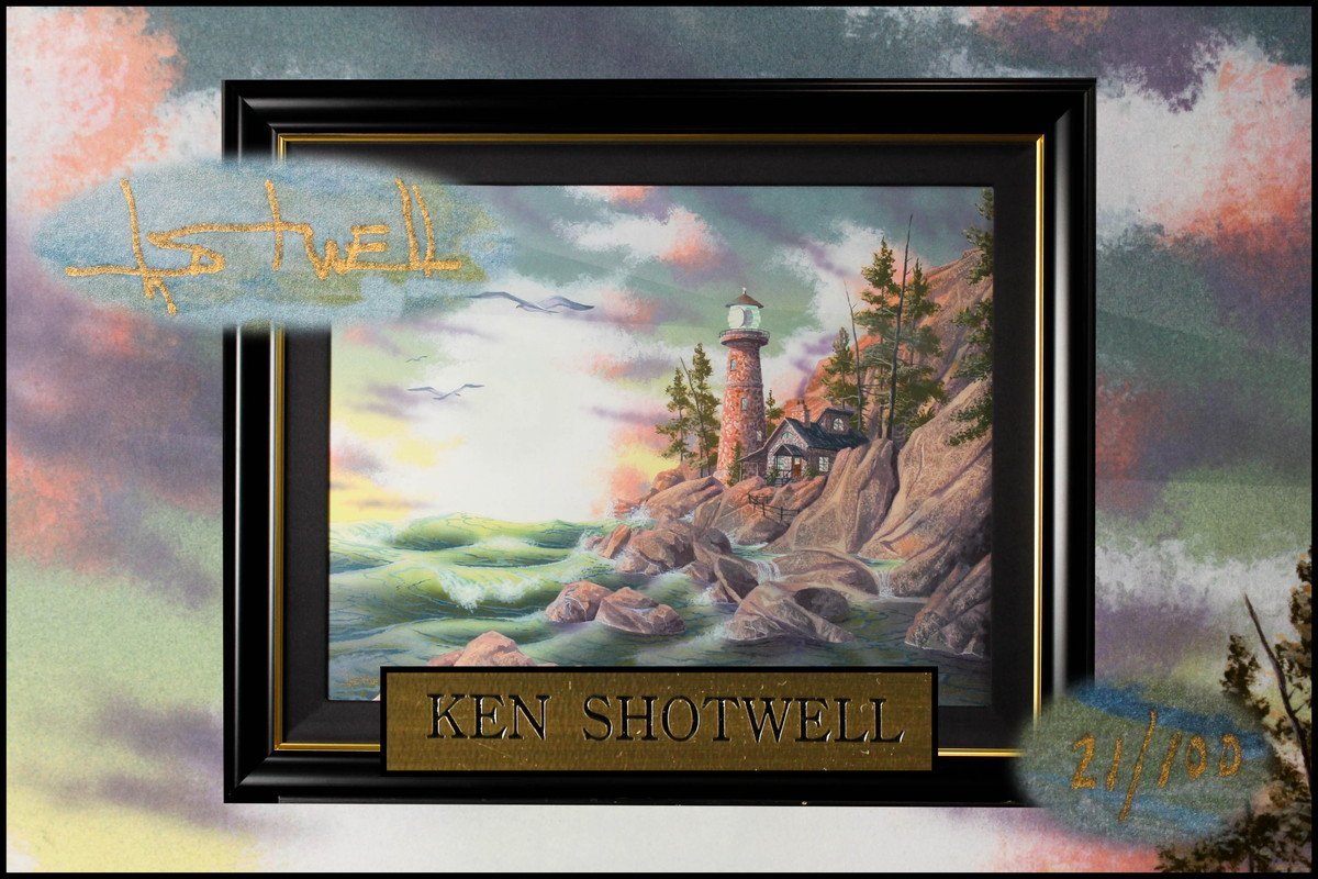 Ken Shotwell ケンショット ウェル サンダー ベイ 21/100 ルミナート版画 10号 直筆サイン 額装 本物保証(シルクス ...