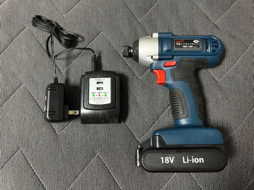 ナカトミ インパクトドライバー NID-18N DC18V 1.5Ah 100Nm 充電器付(本体)｜売買されたオークション情報、yahooの ...