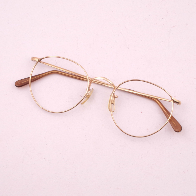 1960年代 Algha アルガ SAVILE ROW サヴィルロウ イギリス製 12金張 12K GF ボストン パント メガネ ジョン ...