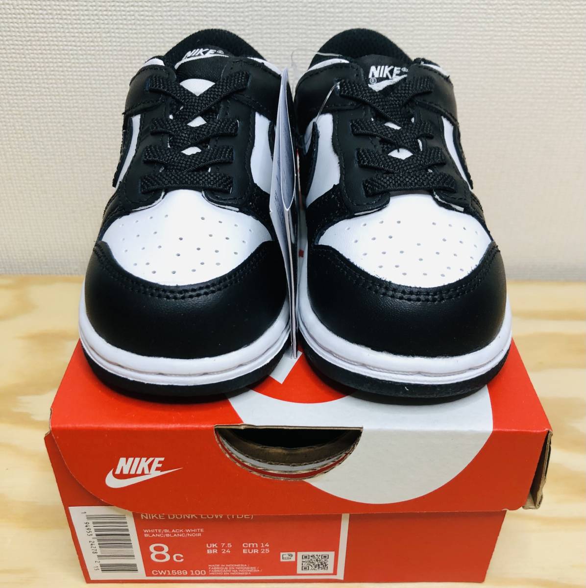 正規 / NIKE DUNK LOW TDE WHITE BLACK / US8c 14cm / CW1589-100 / ナイキ ダンク ...