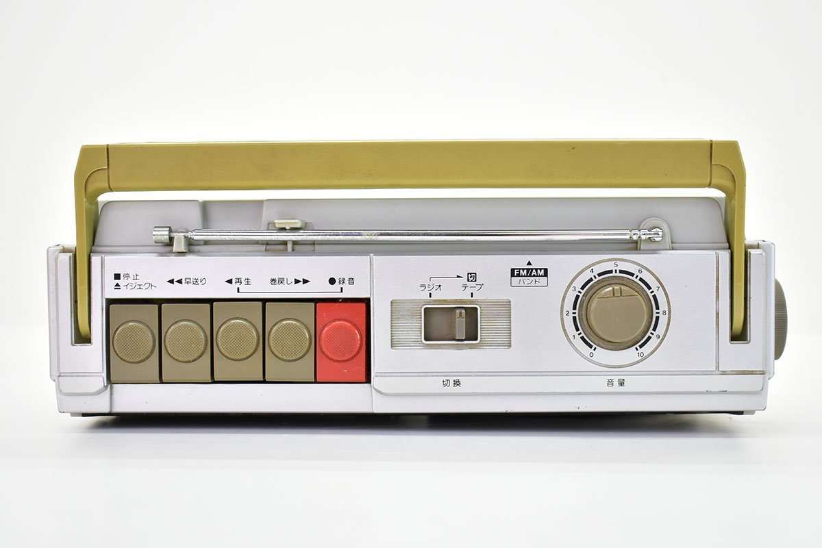 SANYO MR-G307 ラジカセ ケーブル付き 再生OK サンヨー RADIO CASSETTE RECORDER 2バンド 昭和レトロ ...