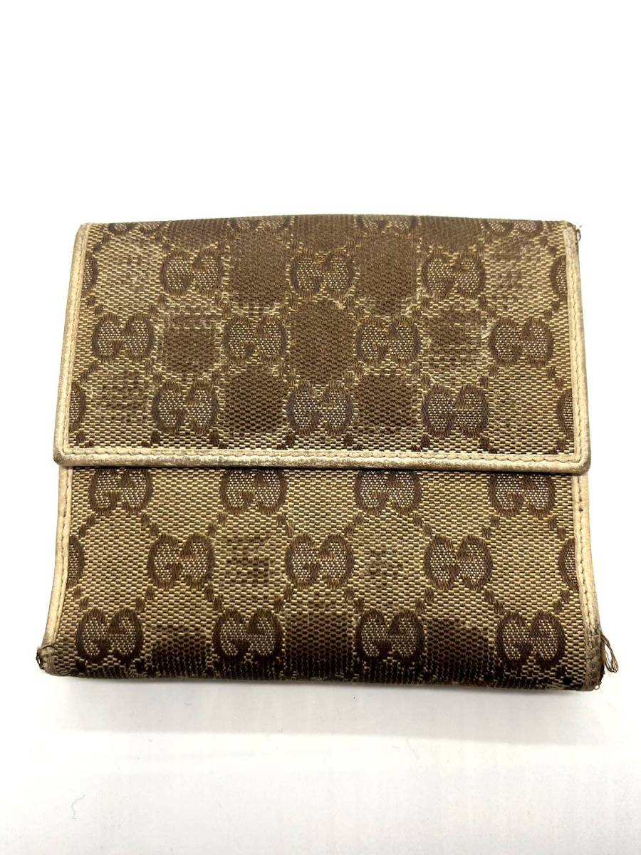 GUCCI グッチ GGキャンバス Wホック財布 ベージュ 141411(女性用財布)｜売買されたオークション情報、yahooの商品情報を ...