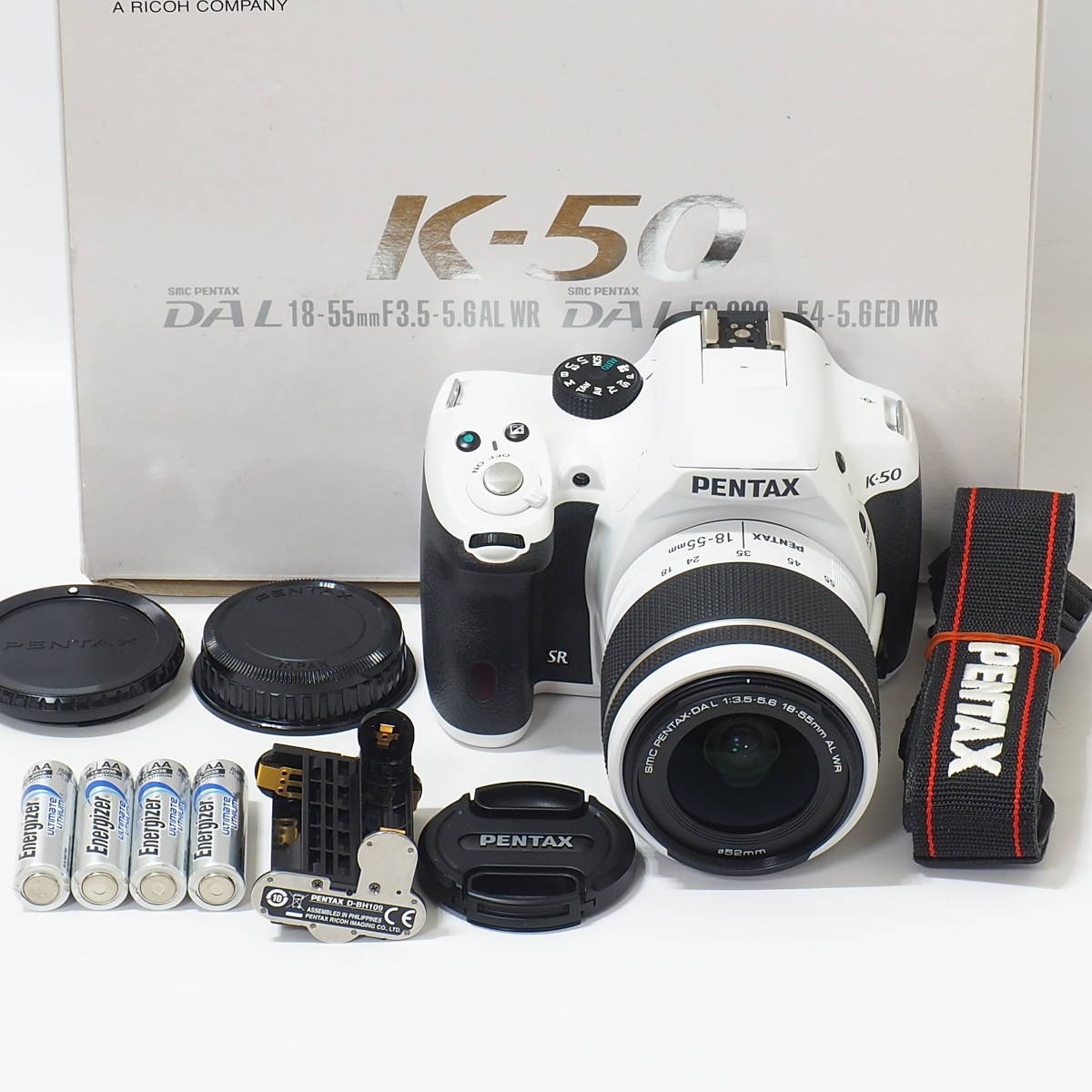 PENTAX K-50 smc PENTAX-DAL 18-55mm F3.5-5.6 AL WR White K Mouint Single ...