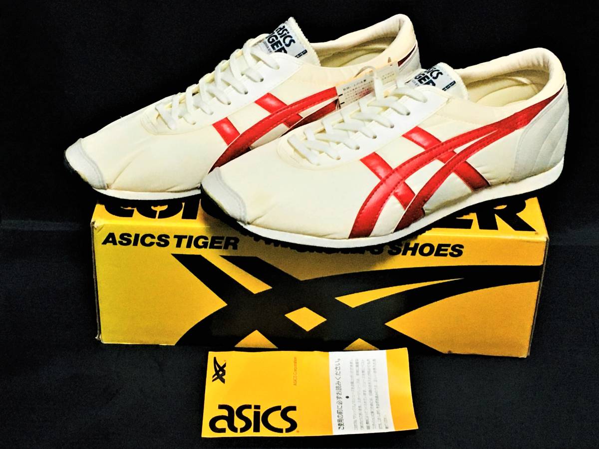 90s レア ASICS TIGER マラソン310 マラソンシューズ 26cm 白/赤 アシックスタイガー ナイロン デッド ビンテージ ...
