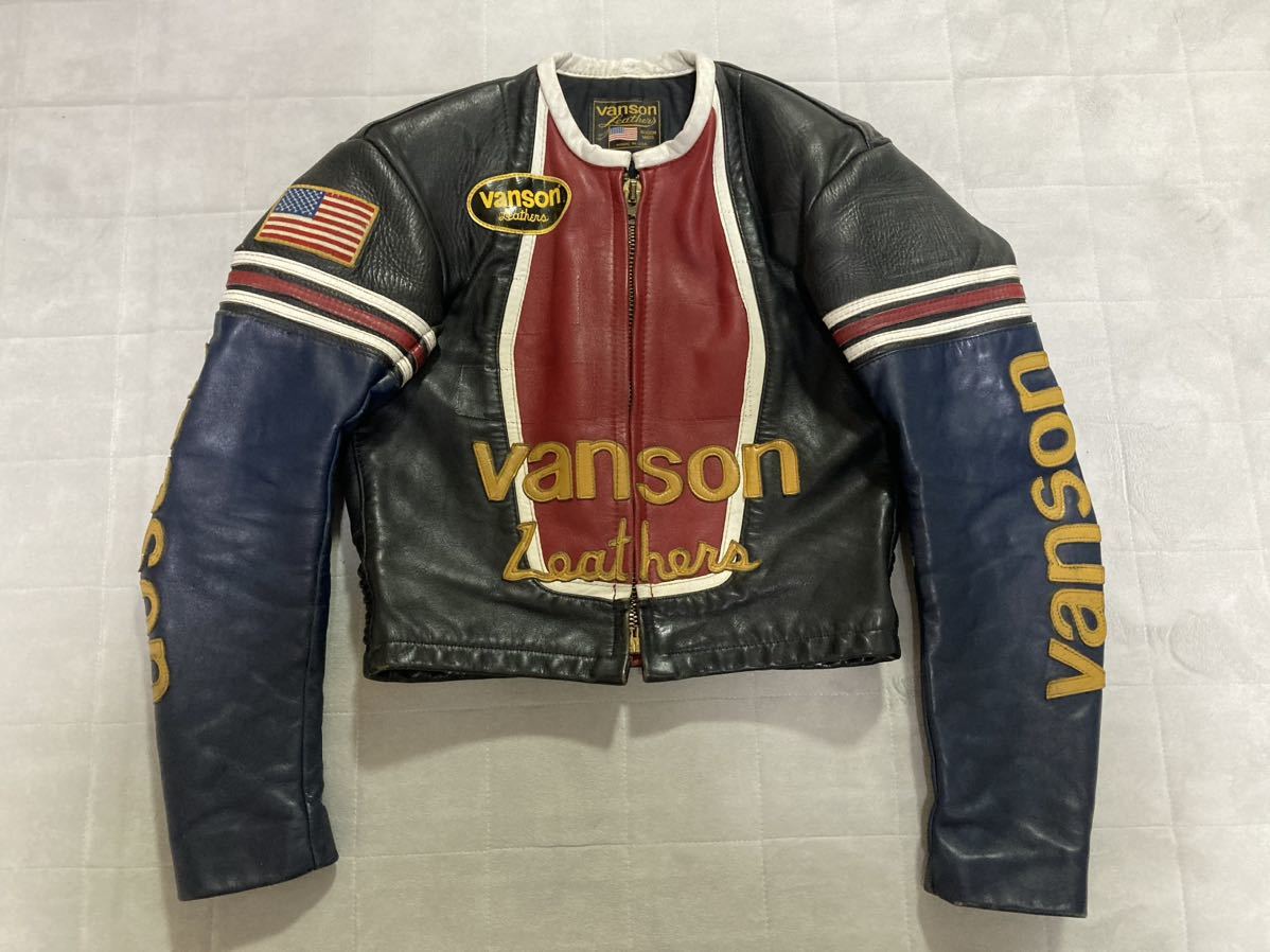 VANSON バンソン ライダースジャケット ビンテージ(ライダースジャケット)｜売買されたオークション情報、yahooの商品情報をアーカイブ公開 - オークファン（aucfan.com）