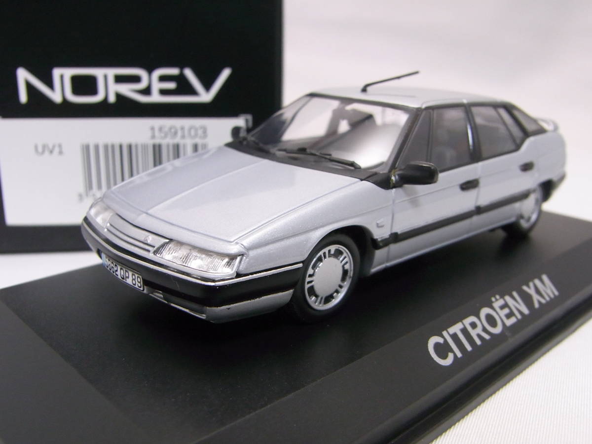 レア物 マニア垂涎 CITROEN XM Silver 1/43 シトロエン XM ハッチバック NOREV/ノレブ製 検:CX DS BX ...