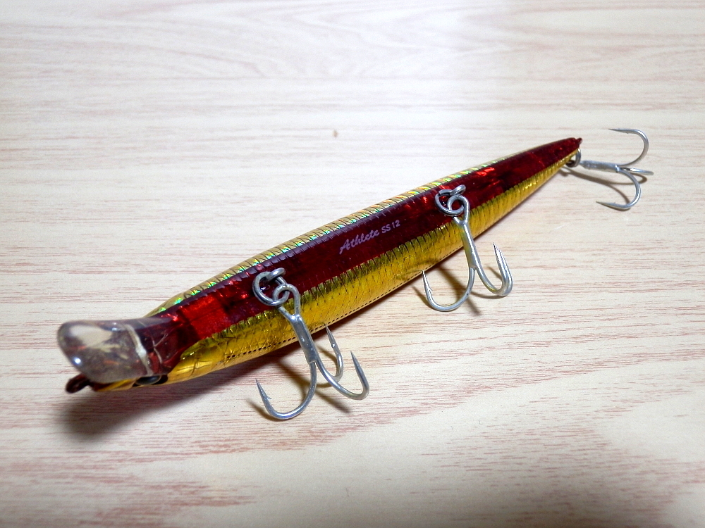 シンキングミノー ジャクソン アスリートスリム12SS 赤金 Jackson Athlete SLIM 12SS ヒラメ シーバスetc ...
