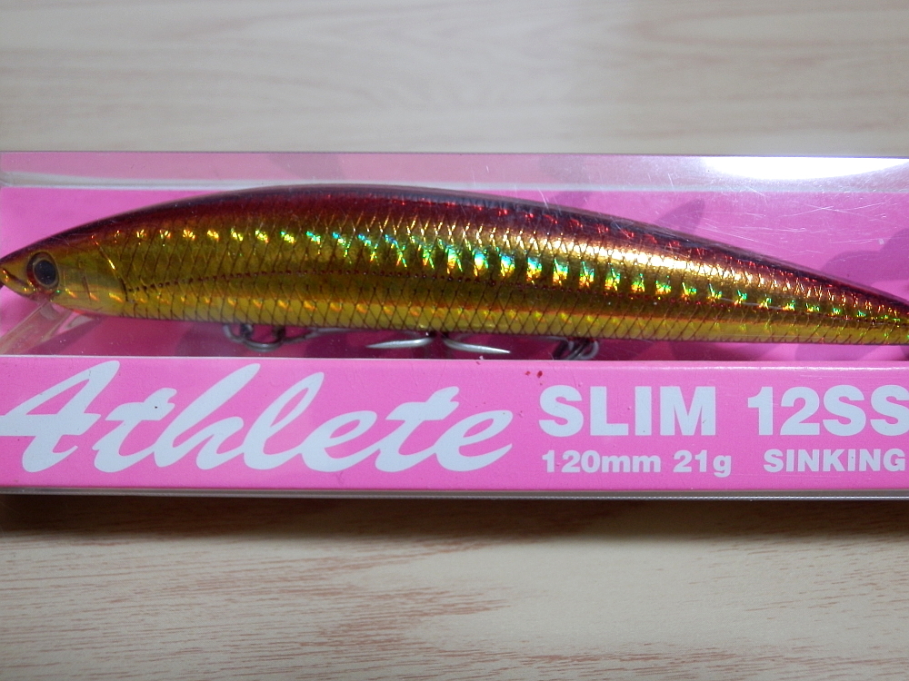 シンキングミノー ジャクソン アスリートスリム12SS 赤金 Jackson Athlete SLIM 12SS ヒラメ シーバスetc ...