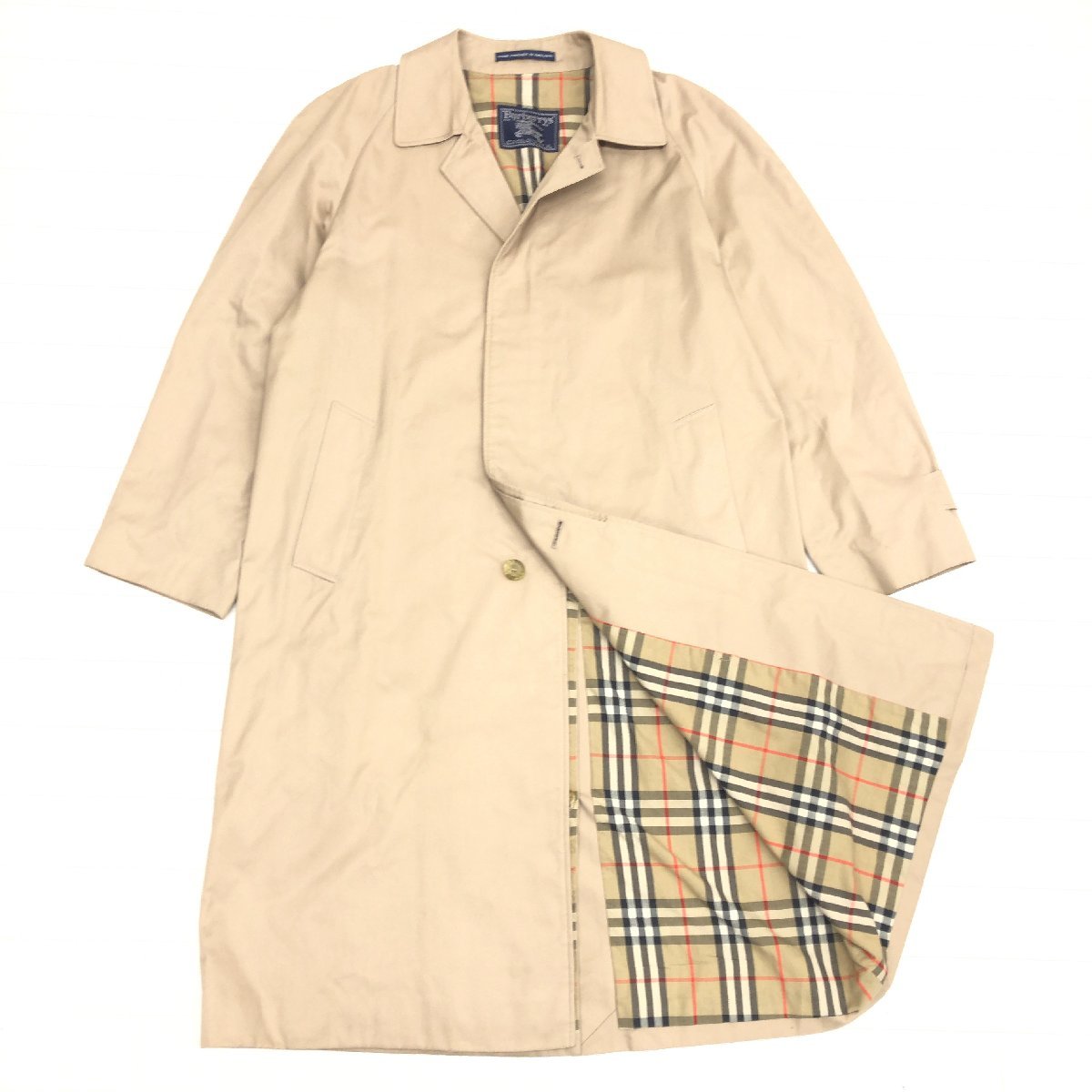 英国製 Burberry's バーバリーズ ステンカラーコート XL相当 ベージュ イングランド製 古着 ヴィンテージ 特大 大きい 2L LL メンズ(XLサイズ以上)｜売買された ...