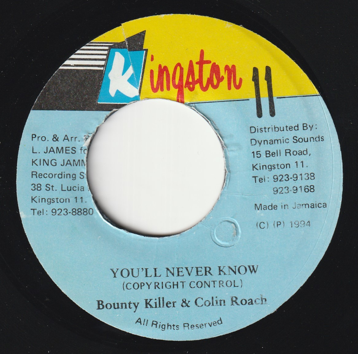 JA盤7”EP Bounty Killer & Colin Roach You'll Never Know Soap Riddim ...