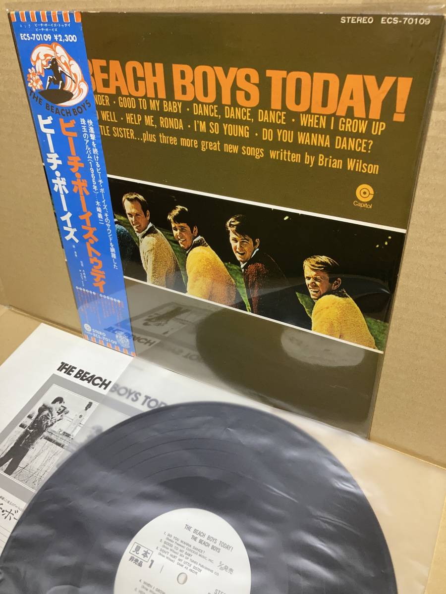 PROMO 美盤LP帯付 ビーチ ボーイズ トゥデイ The Beach Boys Today Toshiba ECS-70109 見本盤 ...