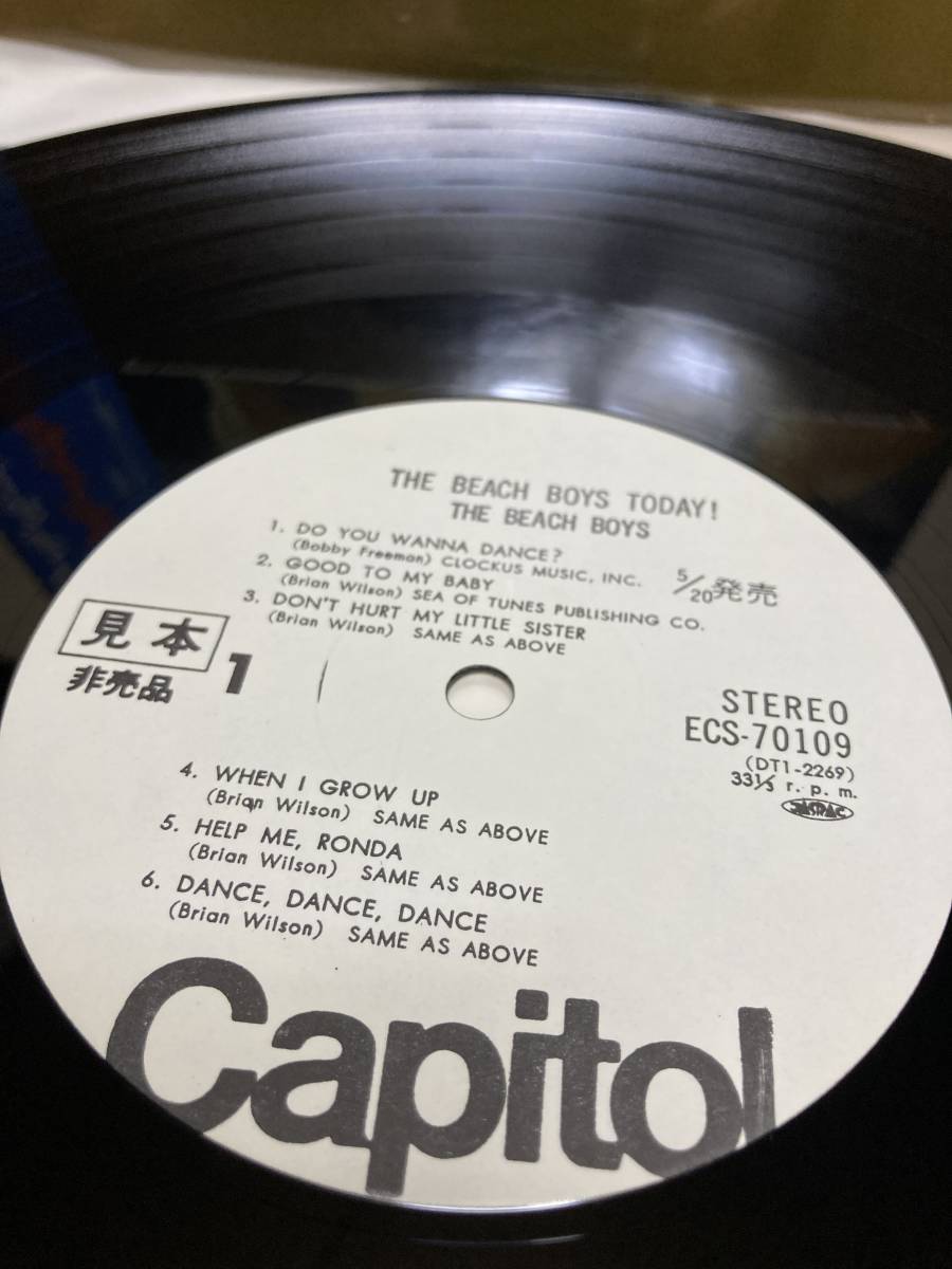 PROMO 美盤LP帯付 ビーチ ボーイズ トゥデイ The Beach Boys Today Toshiba ECS-70109 見本盤 ...