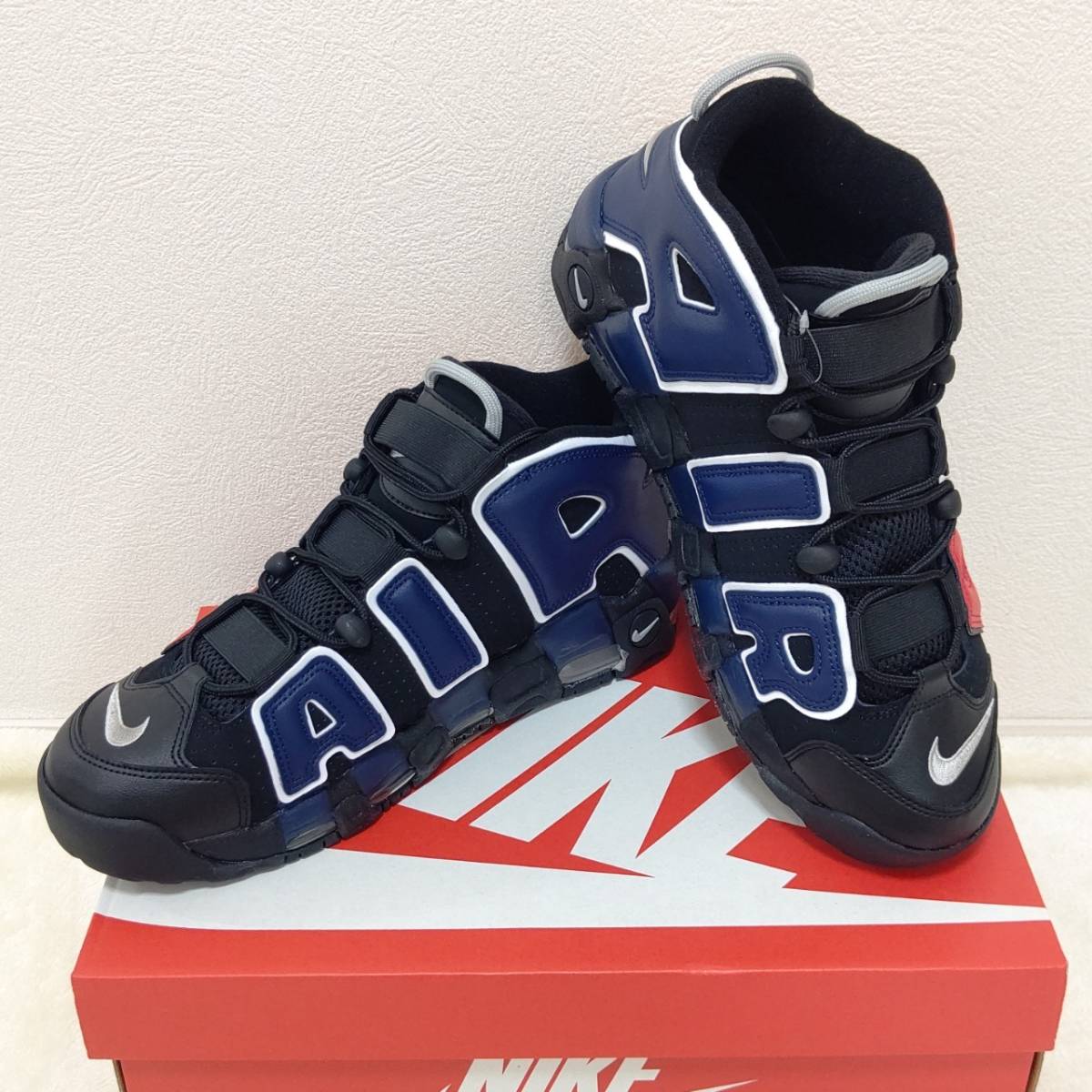 箱付 NIKE ナイキ AIR MORE OPTEMPO ’96 エア モア アップテンポ モアテン スニーカー 紺 赤 黒 DJ4400 ...