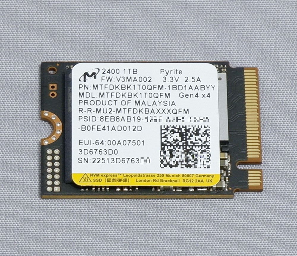 Micron 2400 1TB NVMe M.2 2230 SSD PCIe Gen4(256GB～)｜売買されたオークション情報、yahoo ...