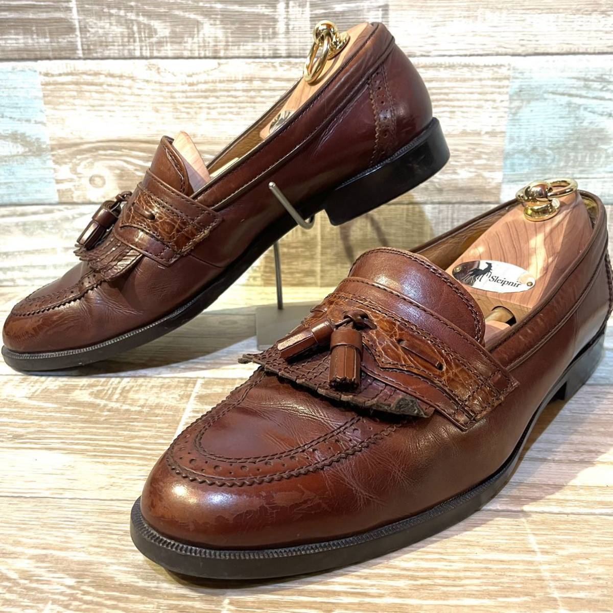 YVES SAINT LAURENT イヴ サンローラン キルト タッセルローファー 26EEE 幅広 ブラウン 本革 ヴィンテージ コイン ペニー ビット(26.0cm)｜売買された ...