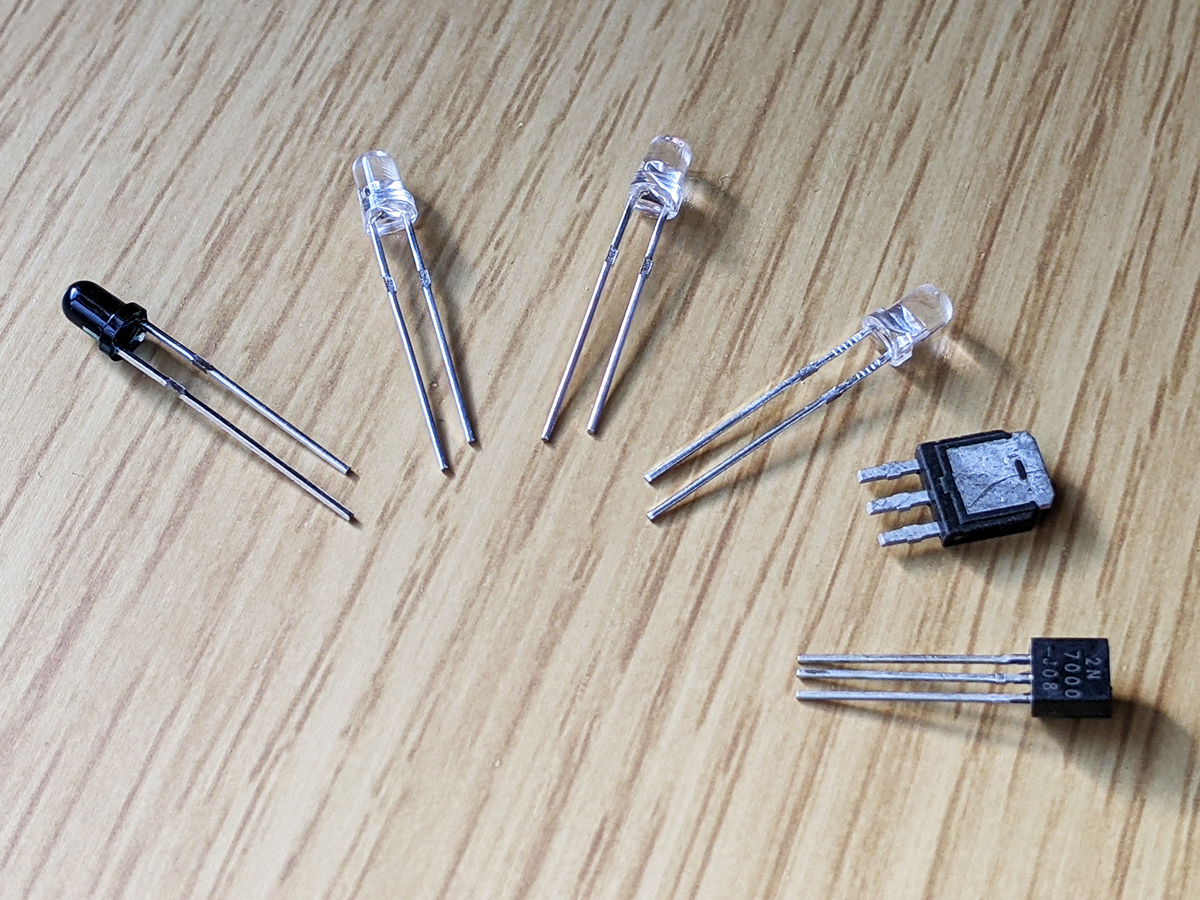 赤外線キット 抵抗セット 赤外線LED 赤外線受信 自作スマートリモコン 2N7000 IRFU9024 Raspberry pi ...