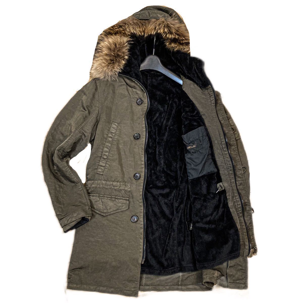 超 SHELLAC 高機能初期モデル N2B N3B モッズコート サイズ46/シェラック 裏地ボア仕様 ヴィンテージ ラクーンファー仕様 5351(ジャケット、上着)｜売買されたオークション ...