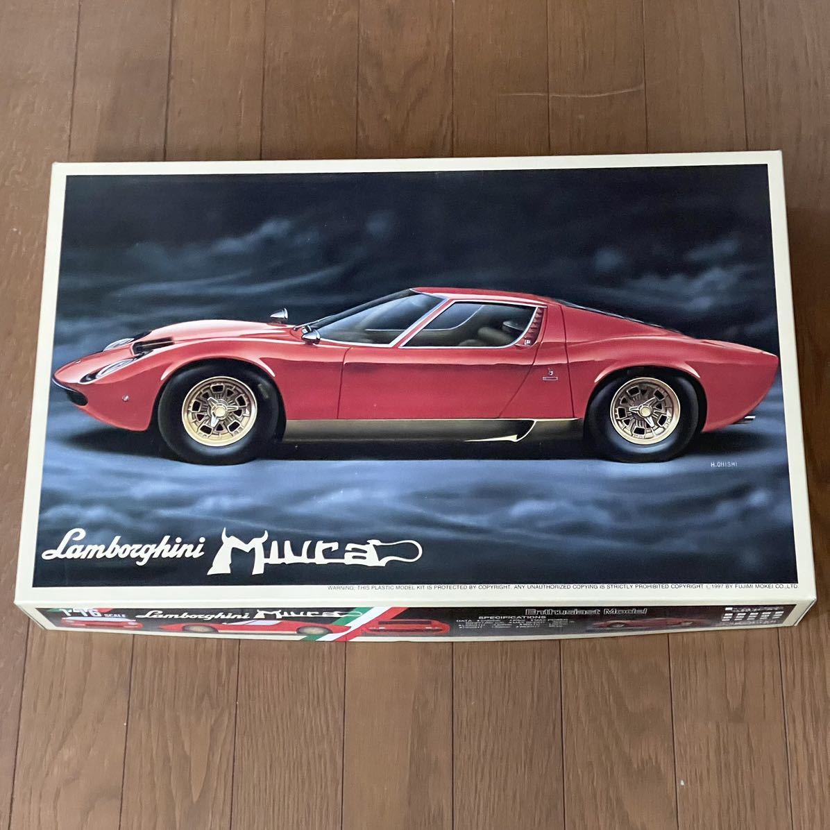 絶版 未組立 フジミ 1/16 ランボルギーニ ミウラ プラモデル 1997年製 Lamborghini Miura Enthusiast ...